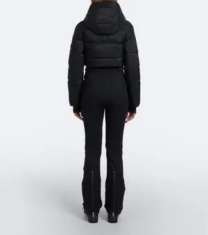 YVES SALOMON Hooded Down Ski Suit - Black