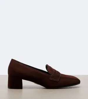 Prada Suede Loafer Pumps