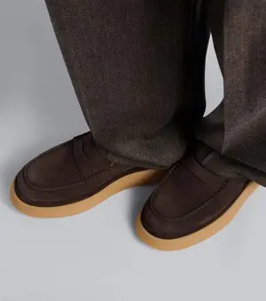 TOD'S Suede Platform Loafers