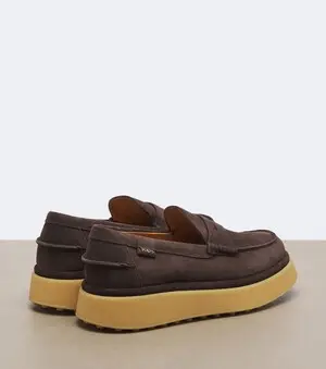 TOD'S Suede Platform Loafers