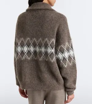 Fusalp Mireva Mohair-blend Half-zip Sweater - Brown