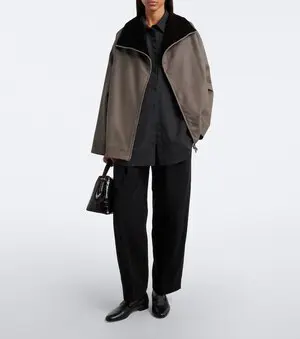 TOTEME Coated Cotton Jacket - Green