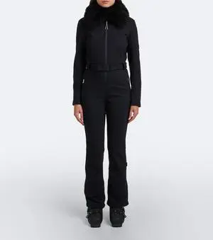 YVES SALOMON Belted Shearling-trimmed Ski Suit