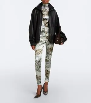 Acne Studios Floral Jersey Skinny Pants