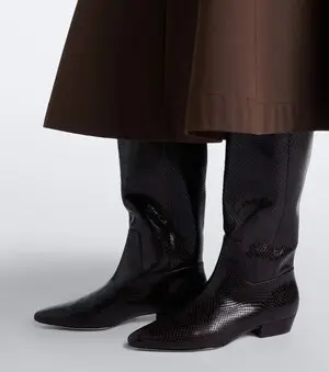 Veronica Beard Gabrielle Leather Knee-high Boots