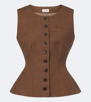 Magda Butrym Virgin Wool Vest - Brown