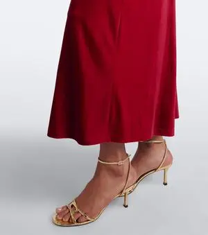 Simkhai Ferrera Gathe Velvet Midi Dress