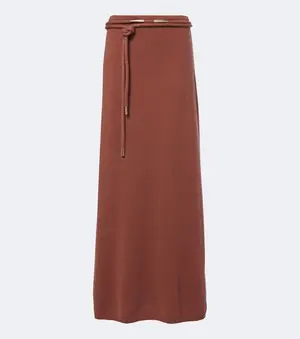 Max Mara Knitted Cashmere Maxi Skirt - Brown