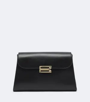 Victoria Beckham Dorian Trapeze Leather Shoulder Bag - Black