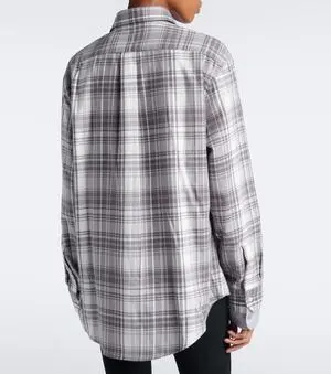 Acne Studios Checked Layered Cotton Flannel Shirt