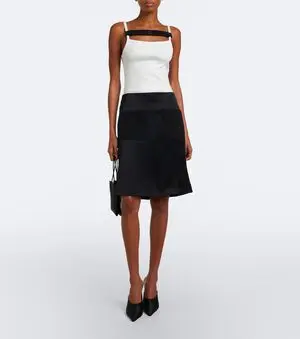 COURREGES Courrèges Satin Pencil Skirt