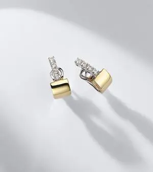 Yeprem En Strada 18kt Huggie Earrings With Diamonds
