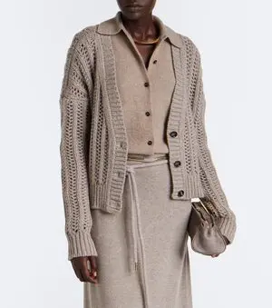Max Mara Open-knit Cashmere Cardigan