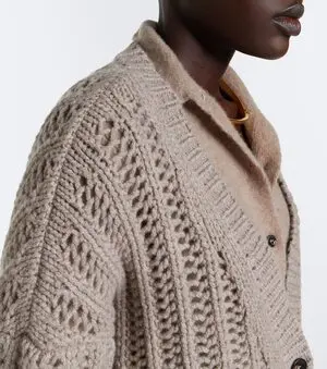 Max Mara Open-knit Cashmere Cardigan