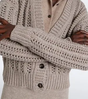 Max Mara Open-knit Cashmere Cardigan