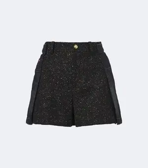 Sacai Wool, Cotton, Silk, And Denim Shorts