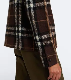 Burberry Check Intarsia Cashmere Overshirt