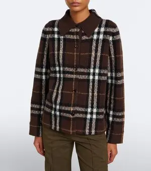 Burberry Check Intarsia Cashmere Overshirt