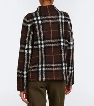 Burberry Check Intarsia Cashmere Overshirt