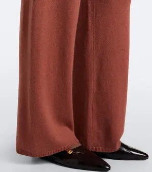 Max Mara Cashmere Wide-leg Pants - Brown