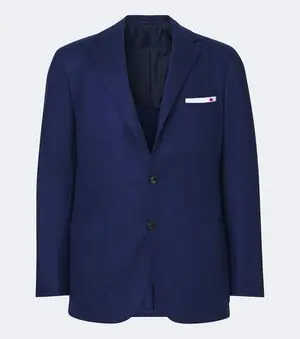 Kiton Wool And Cashmere Blazer - Blue