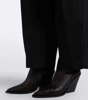 SOULIERS MARTINEZ Colorado Woven Leather Ankle Boots