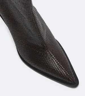 SOULIERS MARTINEZ Colorado Woven Leather Ankle Boots