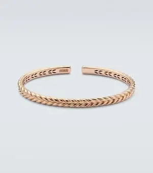 David Yurman Chevron 18kt Rose Cuff Bracelet - Gold