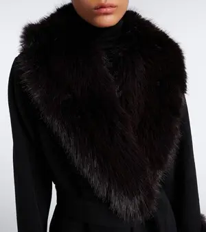 Simkhai Kinsley Wool-blend Wrap Coat - Black