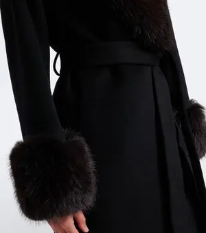 Simkhai Kinsley Wool-blend Wrap Coat - Black