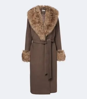Simkhai Kinsley Wool-blend Wrap Coat - Brown