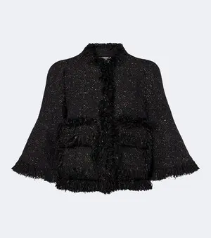Sacai Fringed Wool-blend Jacket
