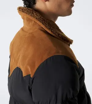 Ralph Lauren Suede-trimmed Puffer Jacket