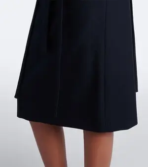 JEAN PAUL GAULTIER Layered Virgin Wool Pencil Skirt