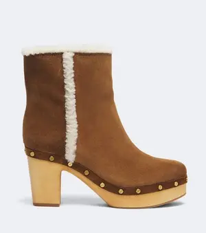 Veronica Beard Loreen Studded Suede Ankle Boots