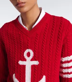 Thom Browne 4-bar Cable-knit Virgin Wool Sweater