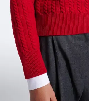 Thom Browne 4-bar Cable-knit Virgin Wool Sweater