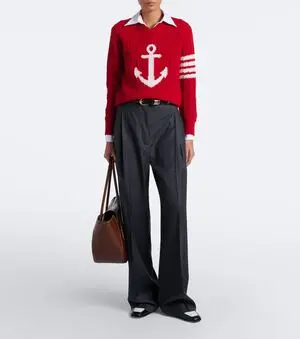 Thom Browne 4-bar Cable-knit Virgin Wool Sweater