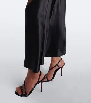 Roberto Cavalli Lace-trimmed Silk Satin Slip Dress