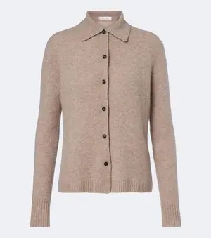 Max Mara Knitted Cashmere-blend Cardigan - Brown