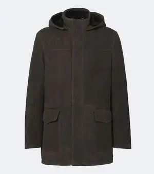 Thom Sweeney Hooded Suede Parka