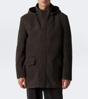 Thom Sweeney Hooded Suede Parka