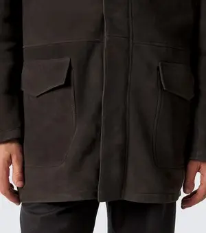 Thom Sweeney Hooded Suede Parka