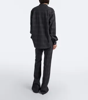 Magda Butrym Plaid Virgin Wool Wide-leg Pants