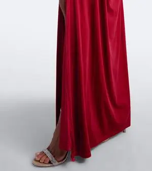 Simkhai Emma Gathe Velvet Bustier Gown