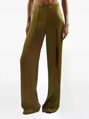 TALLER MARMO Marlene Satin-finish Trousers - Green