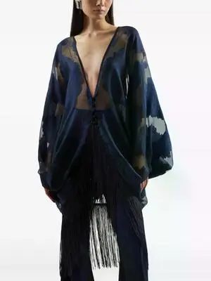 TALLER MARMO 1920 Fringed Silk Coat
