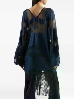 TALLER MARMO 1920 Fringed Silk Coat