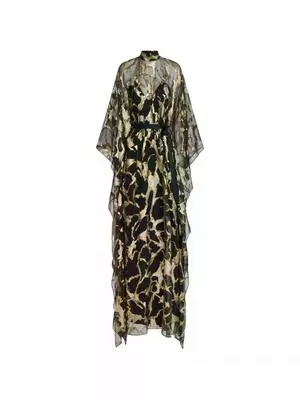 TALLER MARMO Kintsugi Silk-blend Maxi Dress