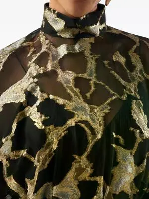 TALLER MARMO Kintsugi Silk-blend Maxi Dress